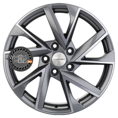 Диск автомобильный литой Khomen Wheels KHW1714 (RAV4) 17x7 5x114.3 et39 dia60.1 Gray-FP