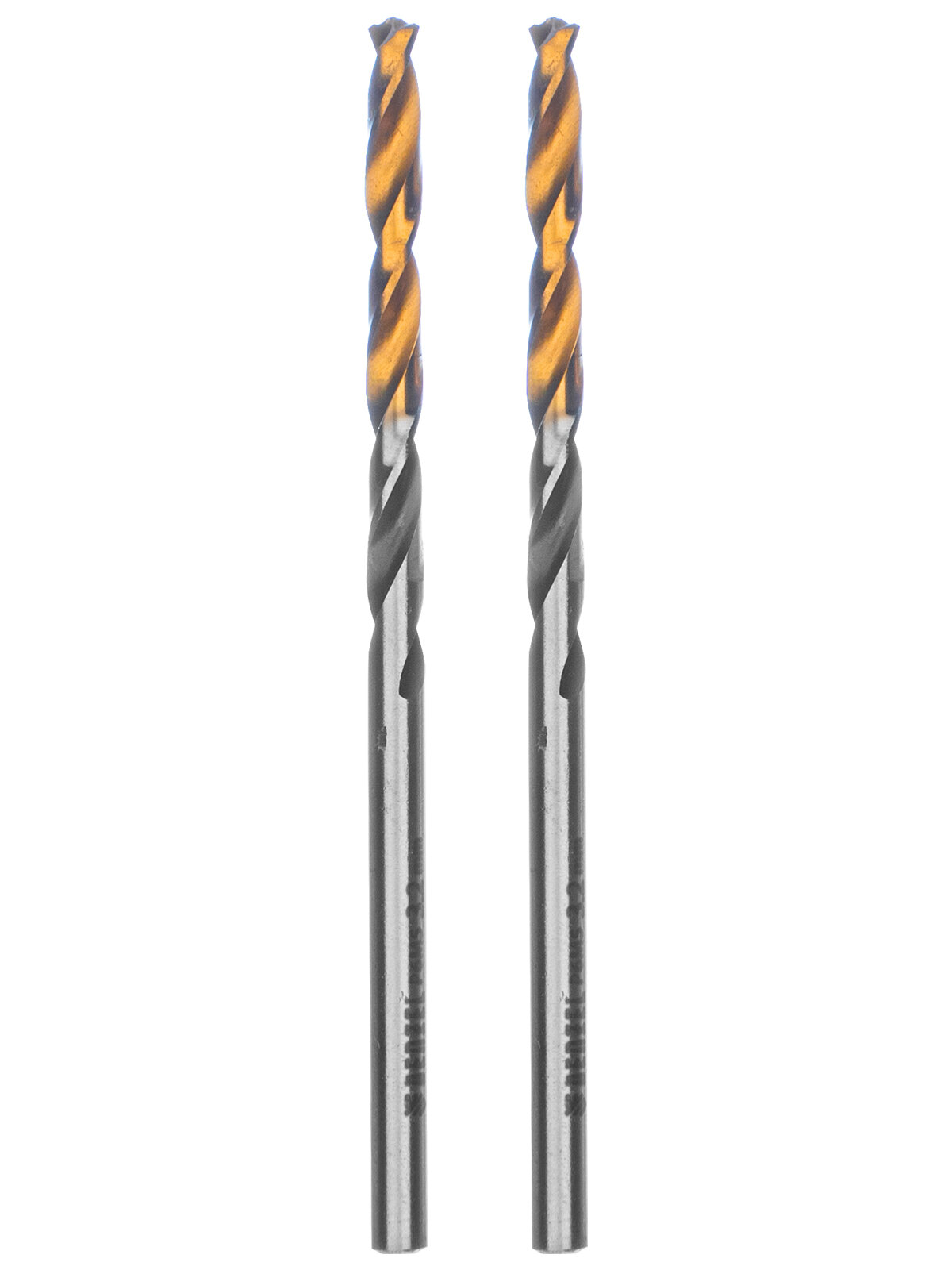 Сверла по металлу спиральные Denzel Golden Tip 3.2x65 мм, 2шт, многогранная заточка, 3-гр. хвостовик, сталь Р6М5, 718269