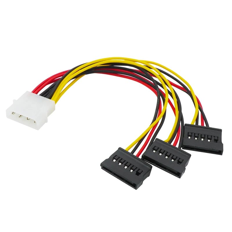 Кабель-адаптер IDE Molex 4 Pin на SATA Molex to 3 x SATA