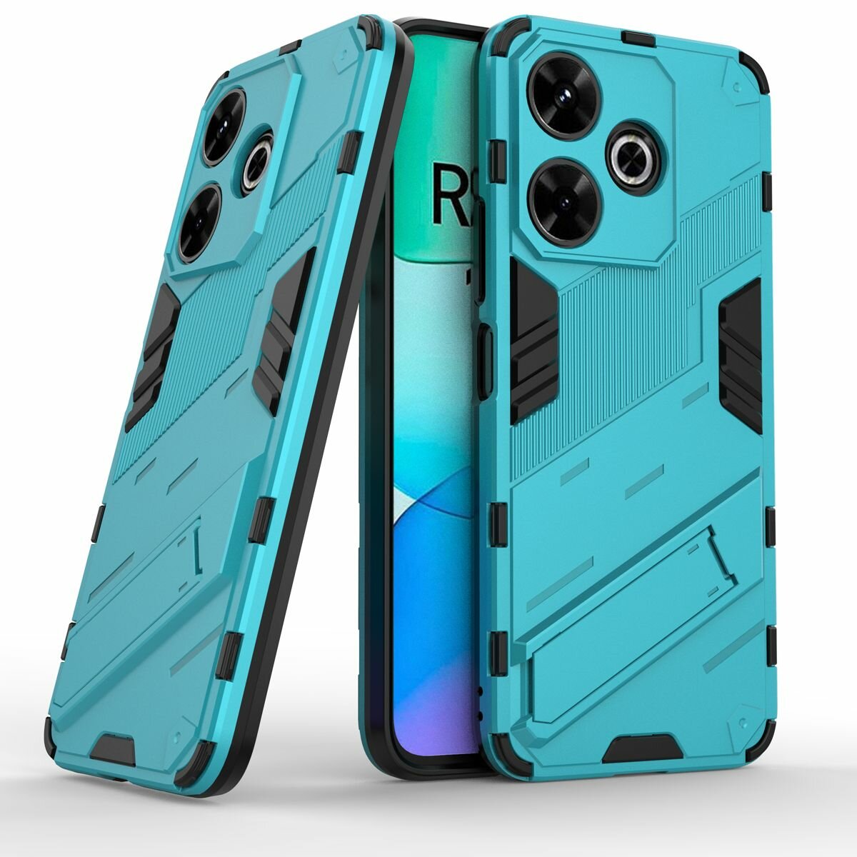 Противоударный, усиленный, ударопрочный чехол-бампер-пенал для Xiaomi Redmi 13 / Redmi 13 4G / POCO M6 / POCO M6 4G