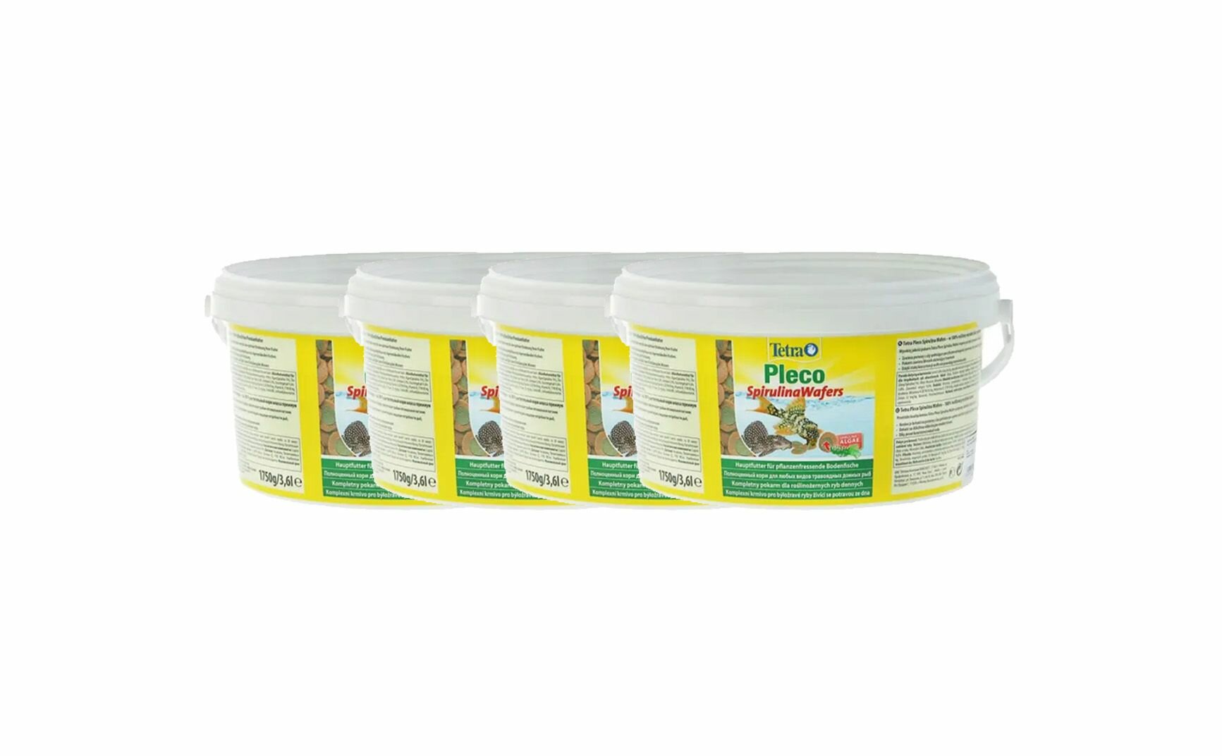TetraPleco Spirulina Wafers корм для сомов крупные чипсы 3,6 л х 4 шт.