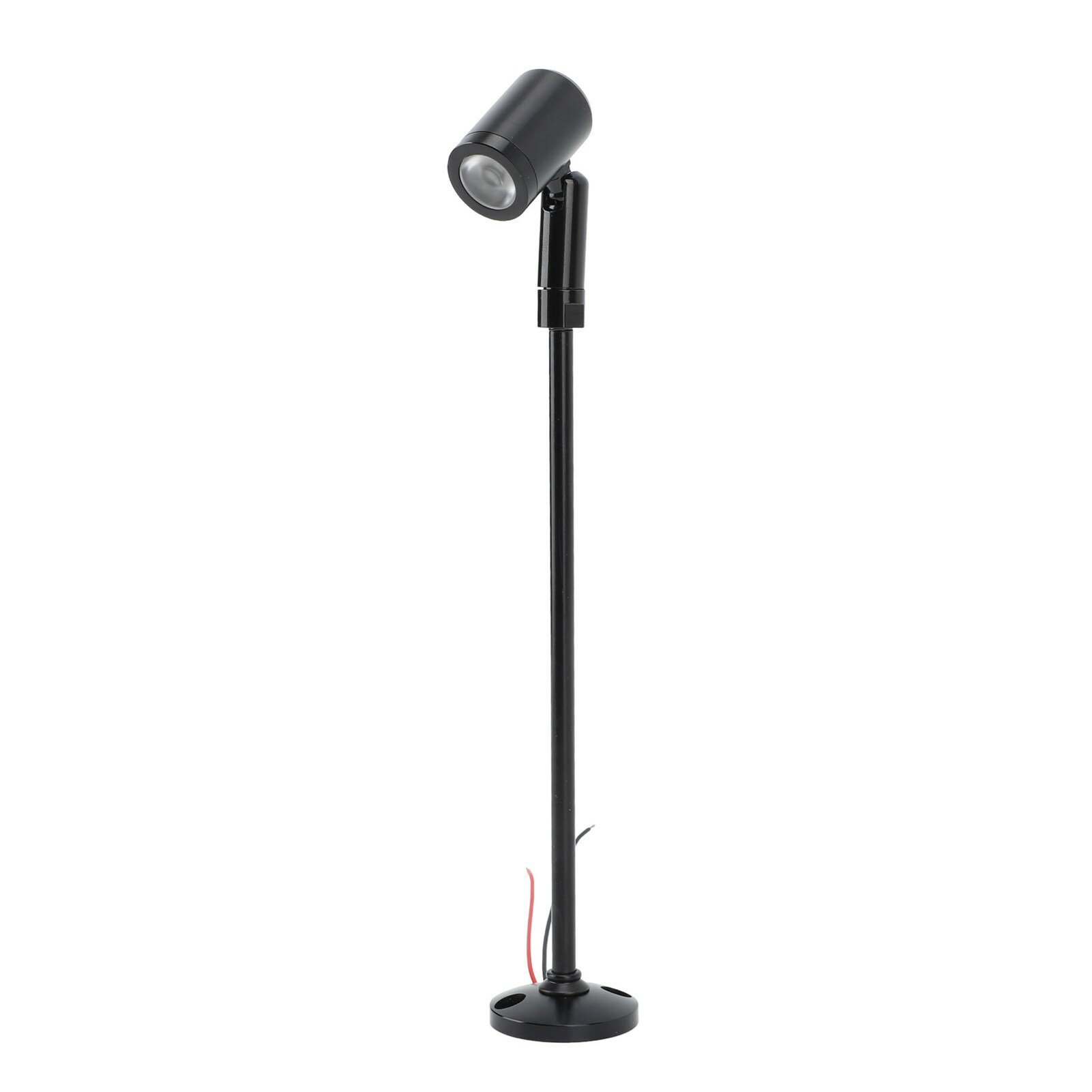 LED Spotlight для витрин с украшениями DC12V, вертикальная установка, для шкафов-витрин, защита зрения, стабильное теплоотвод, черный цвет, теплый свет, материал алюминий, вес 60.00г, высота 21см, в комплект входят 1 шт Spotlight, 2 шт винта