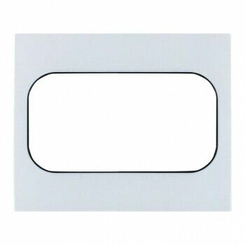 Рамка для розетки двухпостовая / 2 местная / двухместная белая с линией цвета черный PROxima Стокгольм