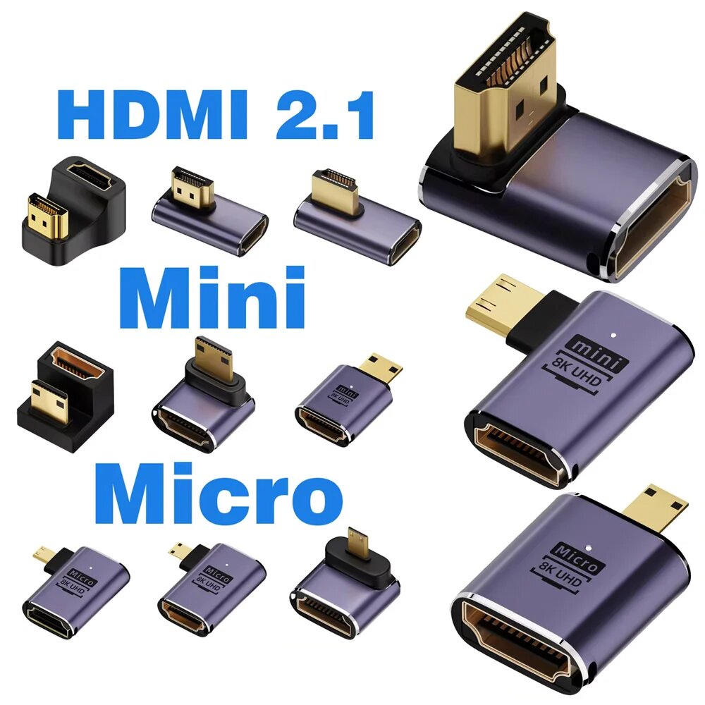 Адаптер HDMI A8K-10 mini HDMI в HDMI 2.1 8K — фото 1