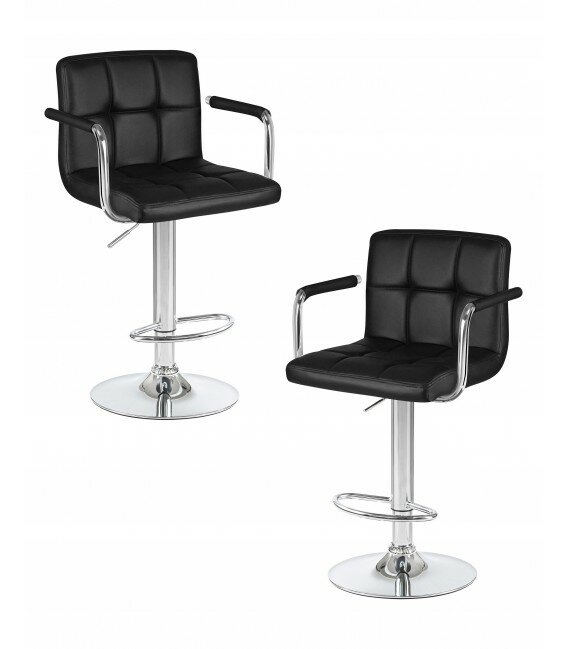 Набор 2 шт Стул барный DOBRIN KRUGER ARM, чёрный