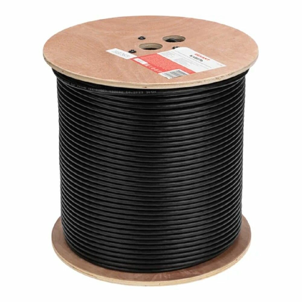 Rexant Экранированная витая пара FTP бухта F UTP, CAT 6, OUTDOOR, SOLID, черный, 305м