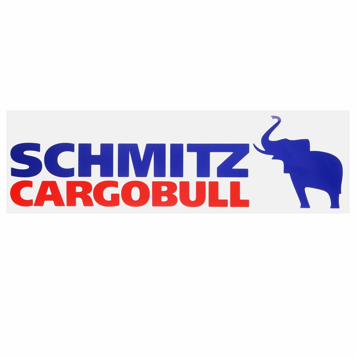 Наклейка автомобильная "SCHMITZ CARGOBULL" (20 х 68см) цвет синий с красным (вырезанная)
