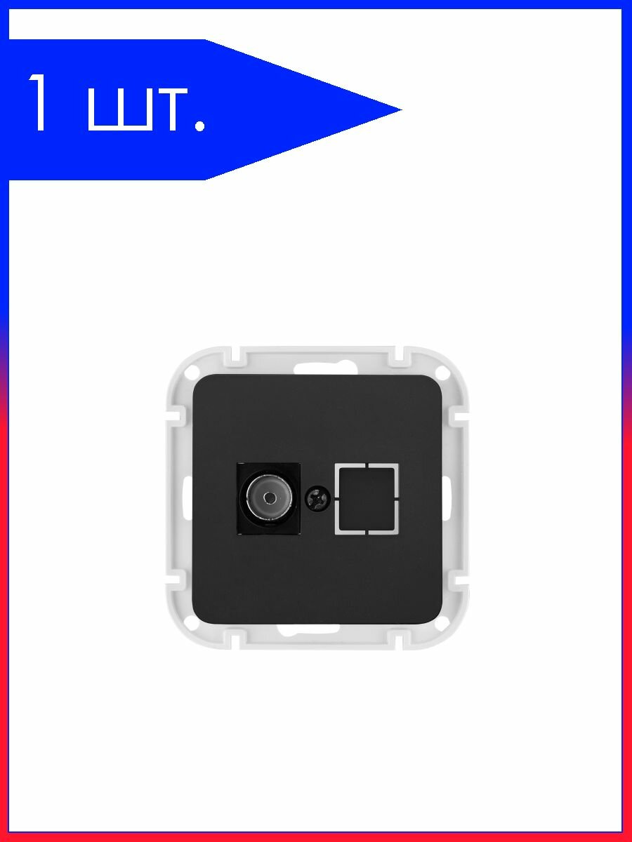 Розетка встраиваемая В Рамку ТВ Карбон черный IP20 ASTRUM Bylectrica