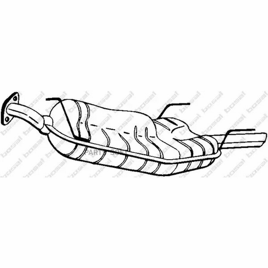 Глушитель задний (OPEL VECTRA B 00-02 ) от официального дистрибьютора, BOSAL, артикул 185411