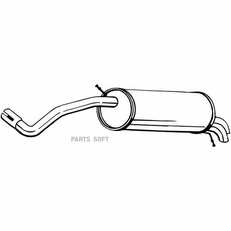 Глушитель выхлопных газов от официального дистрибьютора, BOSAL, артикул 220035