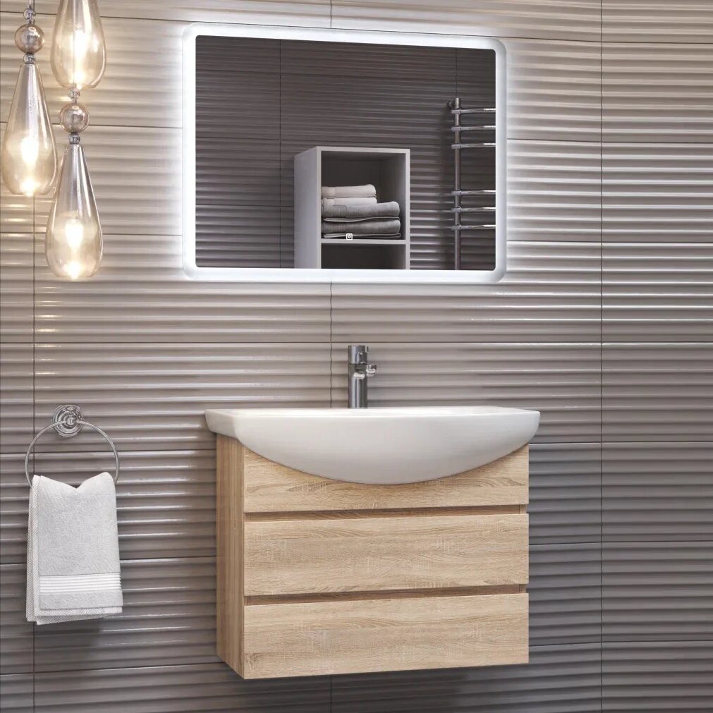 Мебель для ванной комнаты Vigo Wing 60 дуб сонома, 2 ящика