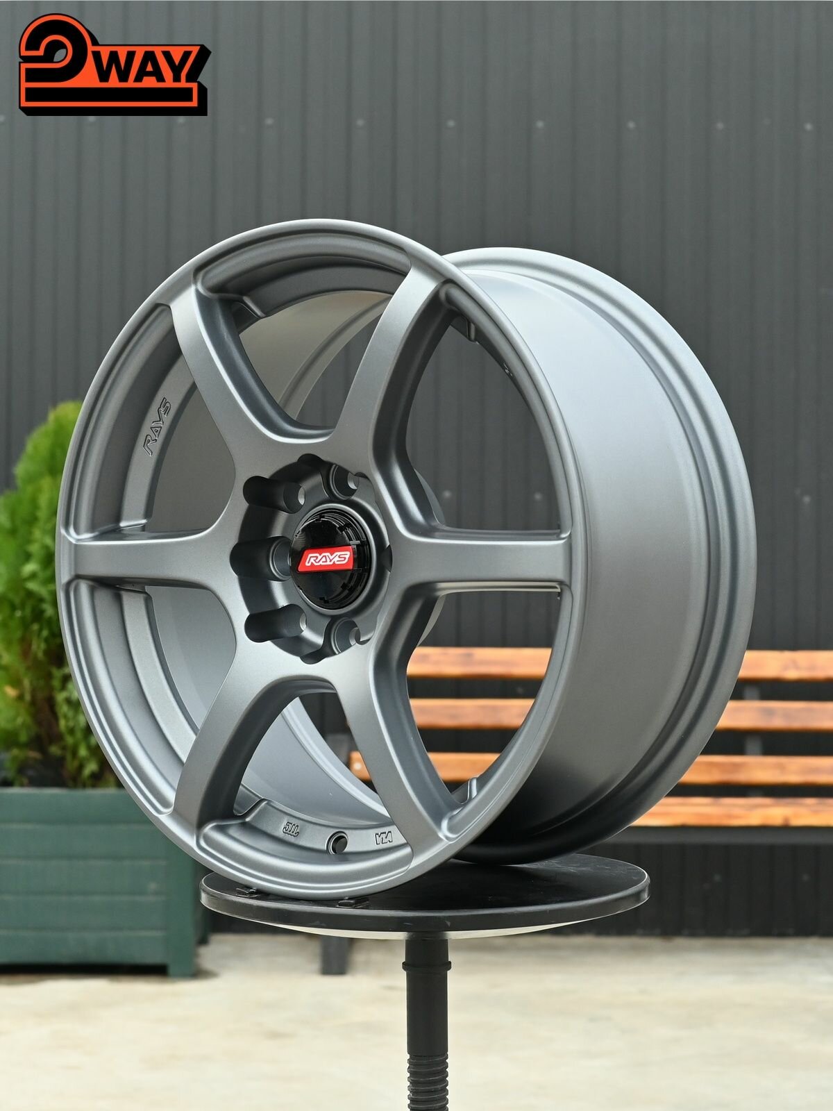 Литой диск Taigiro R15 Rays Gram 57C6 Стиль 7J ET35 4*100/4*114.3 Графит