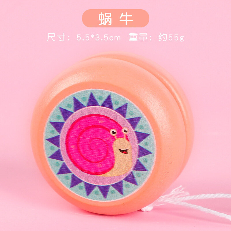 Милый деревянный йо-йо для детей, йо-йо с мультяшными животными, классический винтажный подарок, оптовая продажа