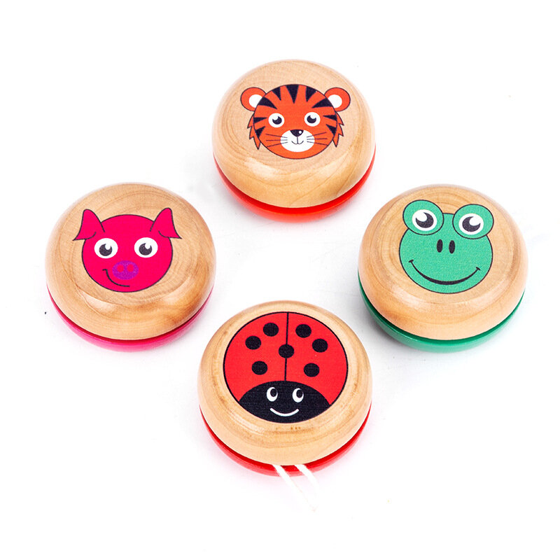 Детский деревянный йо-йо Wodi/Йо-йо YOYO для детского сада, креативная спортивная игрушка для снятия стресса, уличный киоск, кросс-бордер 5