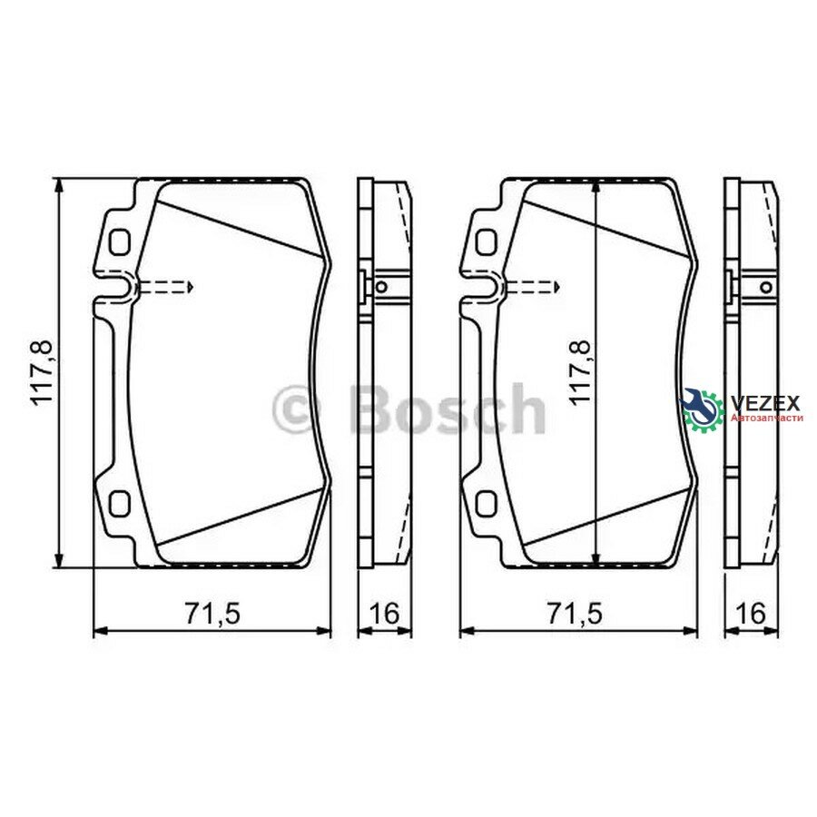 BOSCH 0986495278 0 986 495 278 колодки дисковые передн! с пластинами\ MB W163 3.5-5.0/4.0CDi/W220 2.8-6.0/3.2CDi 98>