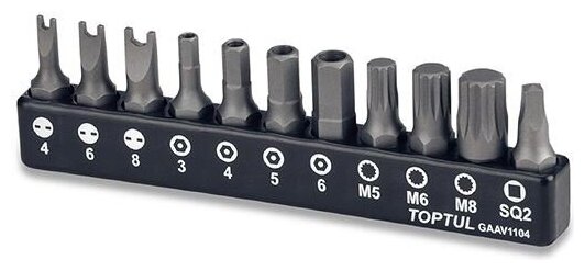 Набор бит TOPTUL 11 предметов (GAAV1104)