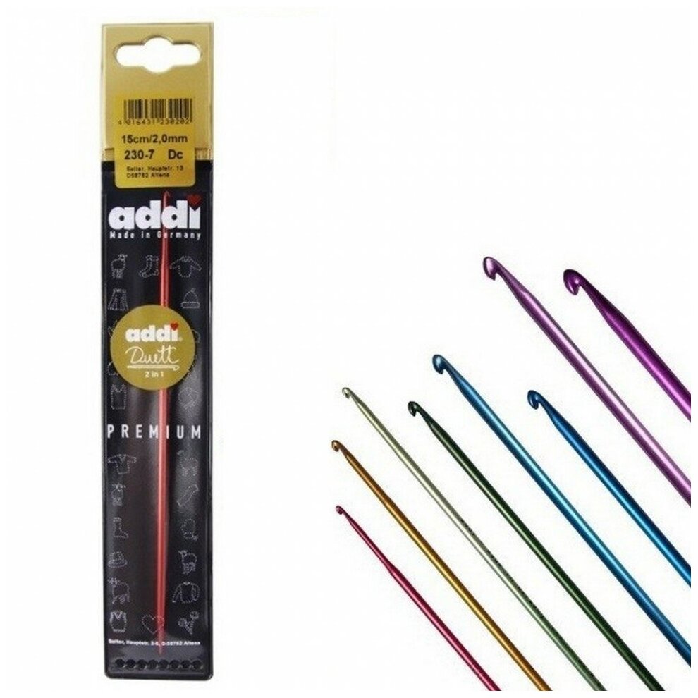 Addi #230-7 Крючок вязальный addiDuett 4.0-15 см