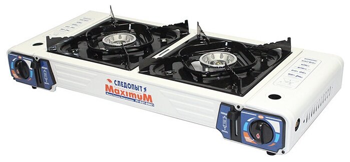 Плита газовая Следопыт Maximum, двойная, с переходником