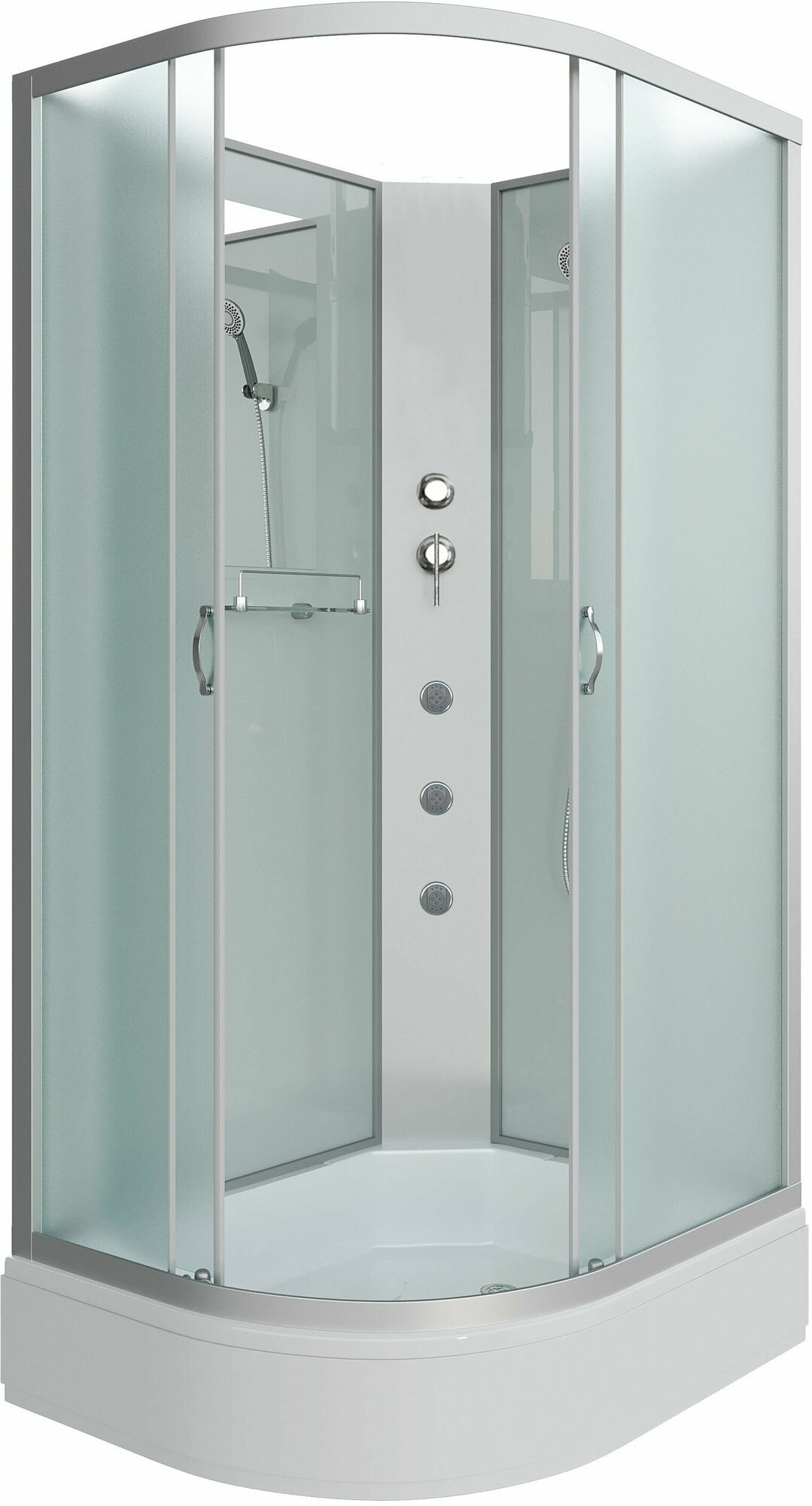 Душевая кабина с гидромассажем Niagara NG-33984-14RBKG (900х800х2150) средний поддон (26см) стекло матовое