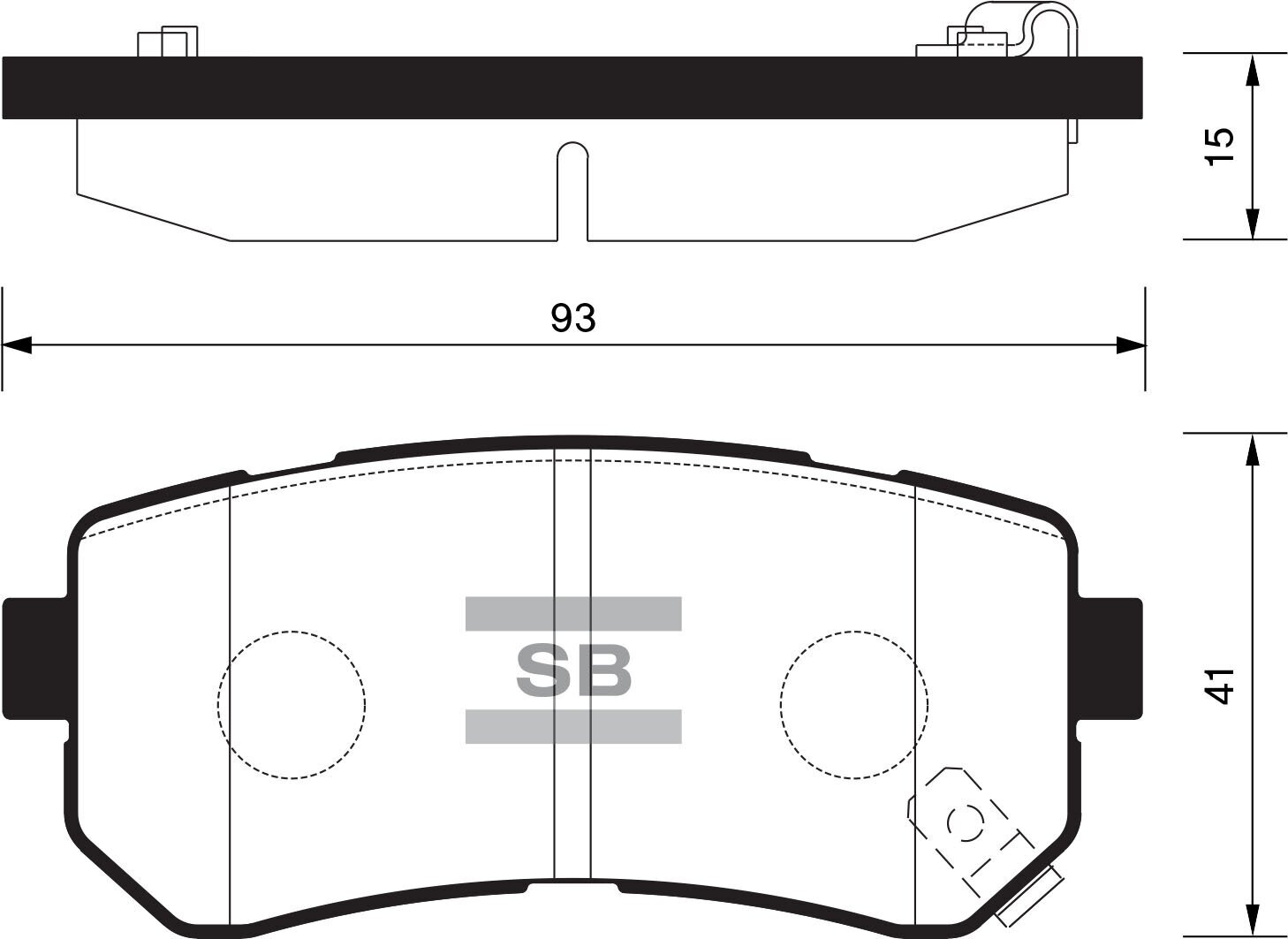 Колодки Задние Дисковые SANGSIN SP1187