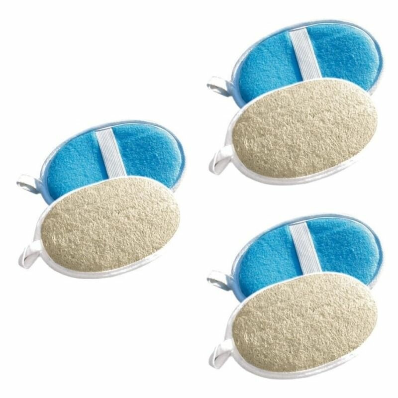 York Мочалка из люфы, овальная, 3 шт.