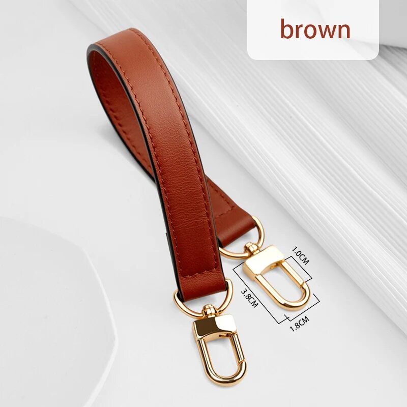 CRAZYSMITH сумки из 100% натуральной кожи, ремень с ручкой для сумки-ведра LV Noe, короткие сменные ремни на плечо 37-59 см, аксессуары для сумок for LOUIS VUITTON Noe Bucket Bag Коричневый, 37CM, brown