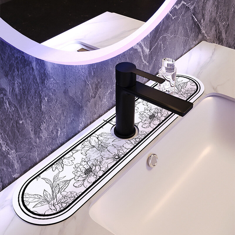 Подушка для слива крана, мягкая из диатомовой земли, впитывающая подушка для кухонной столешницы, подставка для тарелок, теплоизоляционная подставка, нескользящий коврик для кофейного стола