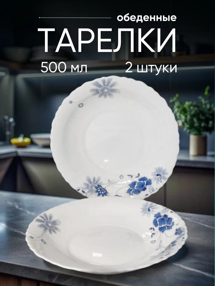 Набор сервировочных обеденных тарелок Madam Wong, обьем 500 мл, 2 шт.