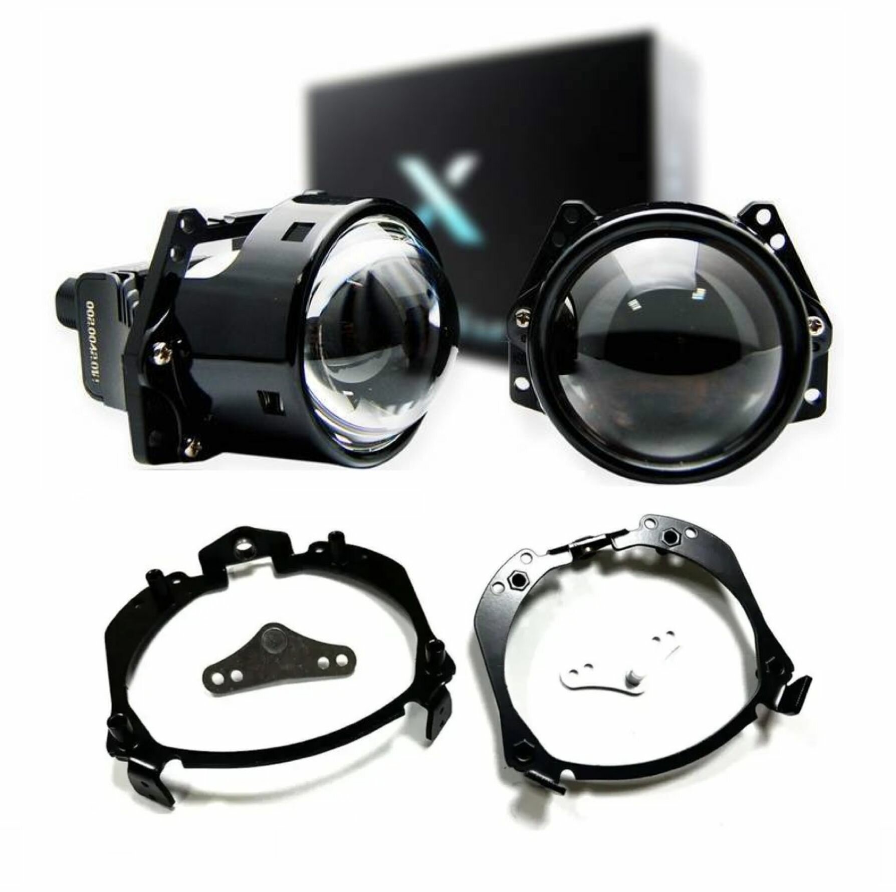 Светодиодные линзы на BMW 5 E60 E61 дорест. 2003-2007 с AFS (холодный белый 5000к)