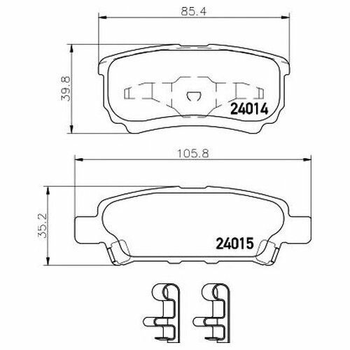 Комплект тормозных колодок Hella 8db355010811