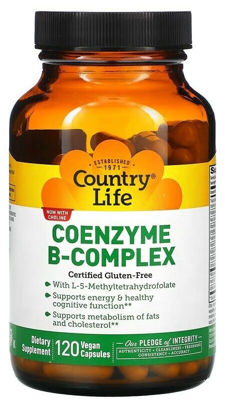 Капсулы Country Life Сoenzyme B-complex, 120 шт.