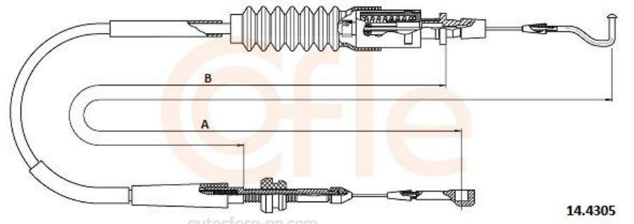 COFLE 92144305 Трос газа VW T4 2.4D 90-