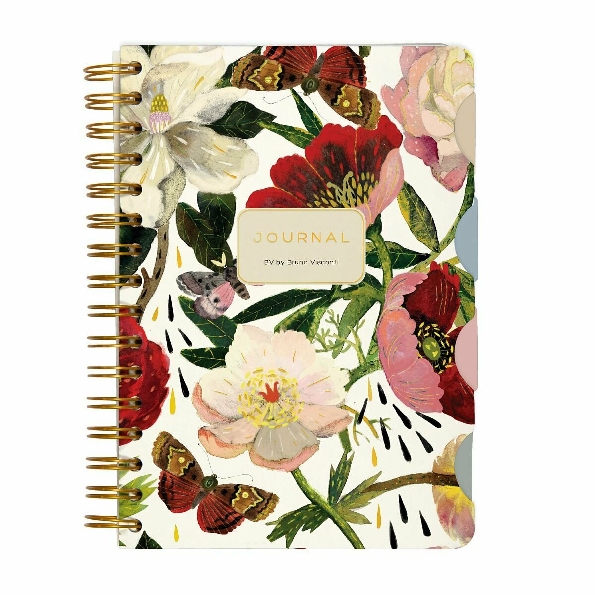 Записная книжка А5 BrunoVisconti "Пионы" Art Journal , 120 листов