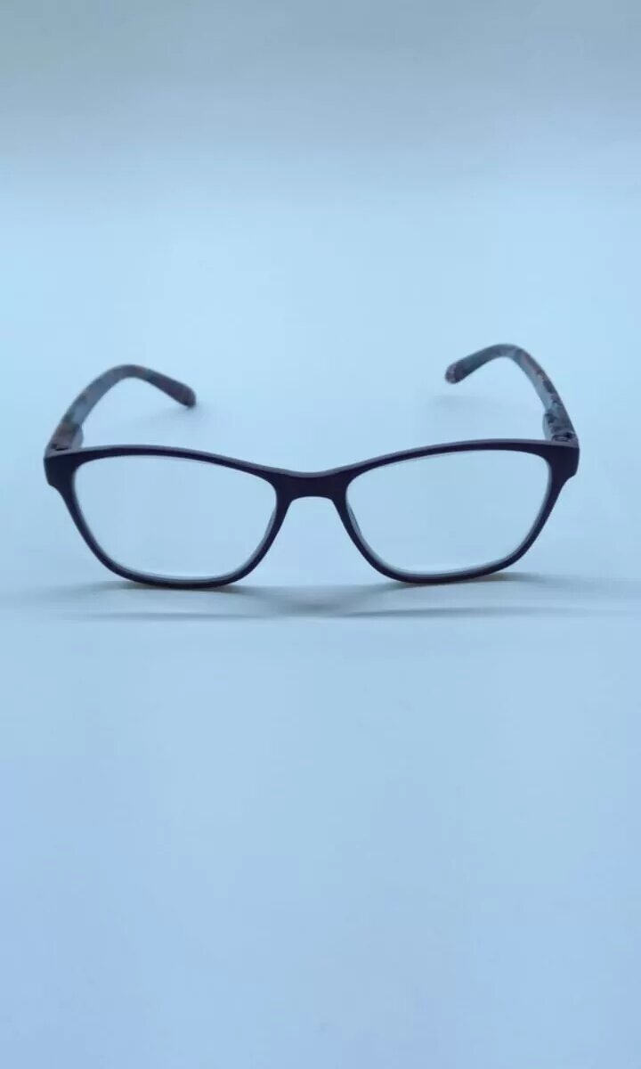 Готовые очки для зрения с диоптриями, фиолетовые, стекло, кошачий глаз + 3.00