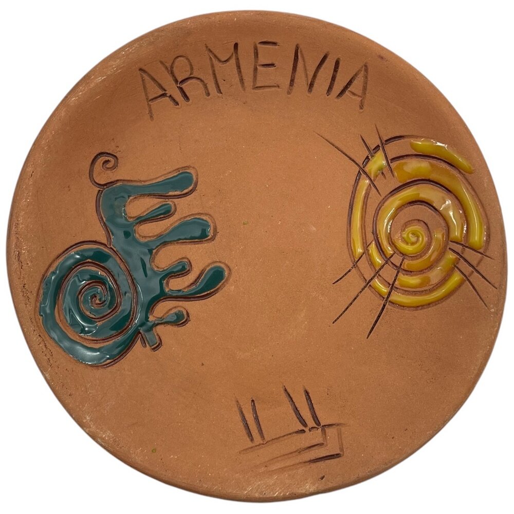Тарелка декоративная "Армения", 14 см, 2002-2010 гг, керамика, ручная работа, Армения