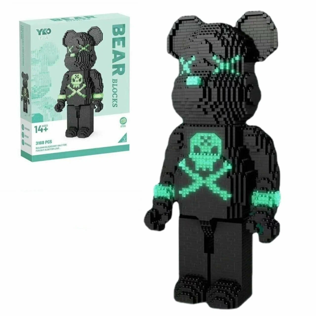 Конструктор "Черный медведь с черепом" 3168 дет. P2204