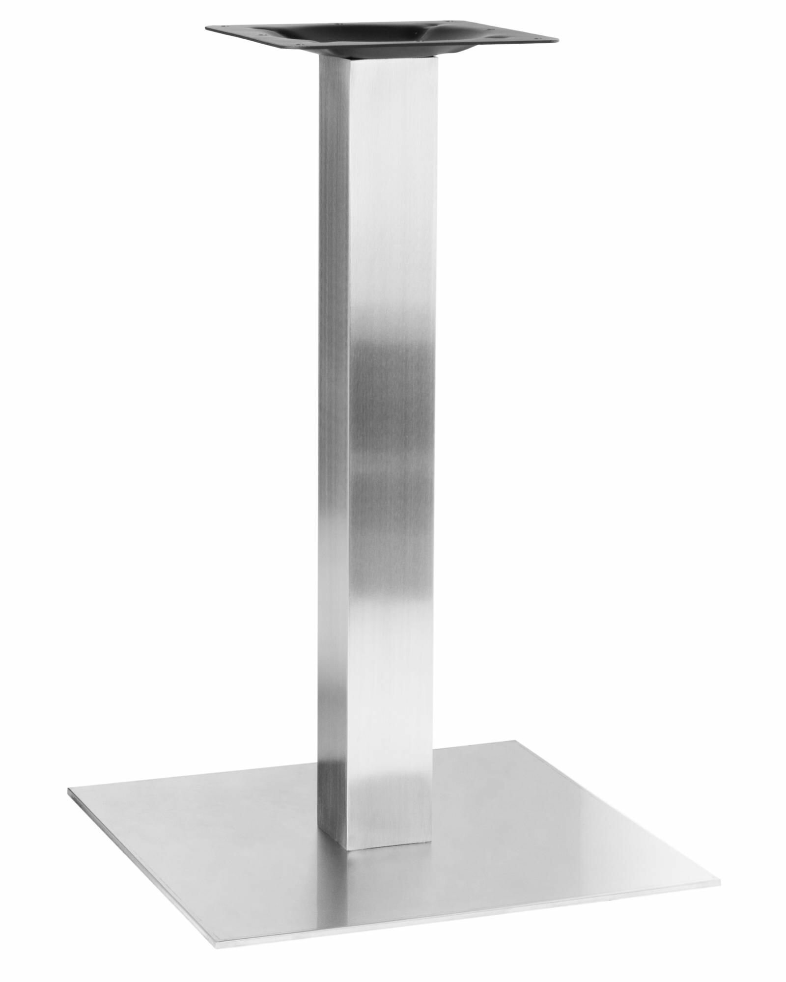 Подстолье LMS-3002-2 DOBRIN хромированный, круглая столешница, квадратное основание