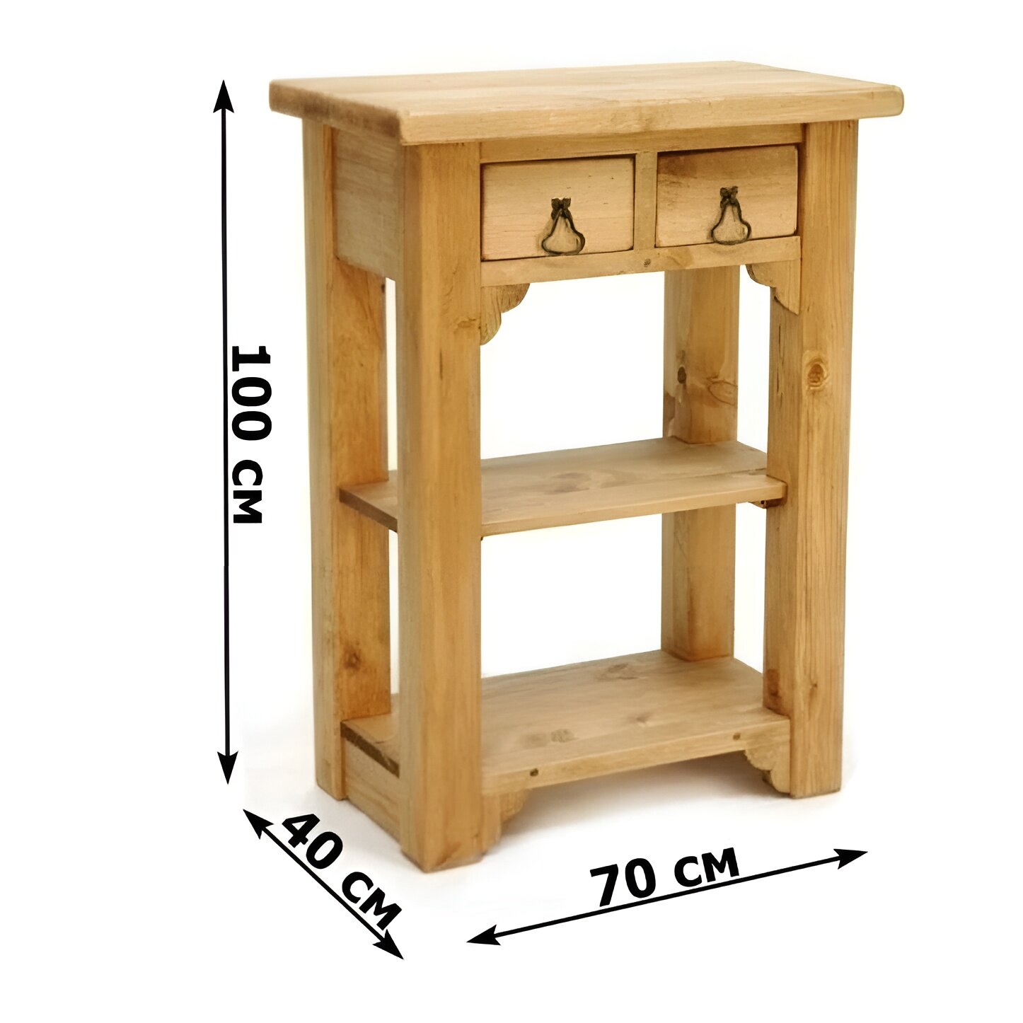 Консоль 700 Pin Magic 70х40х100 см Старение/Воск, массив сосны