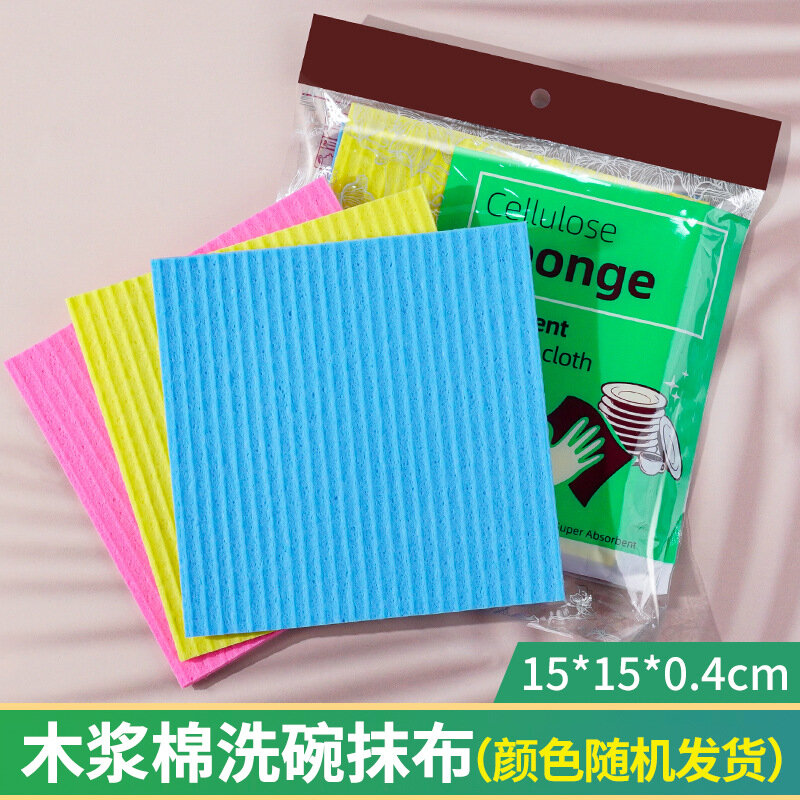 Салфетка для посуды, хлопок, древесная масса, 15x15 см, 5 шт