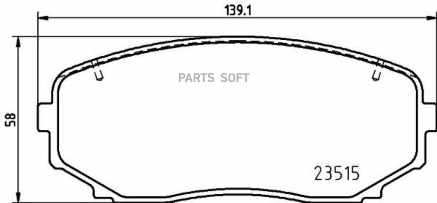 BREMBO P54060 Колодки тормозные дисковые передн. MITSUBISHI ECLIPSE CROSS (GK_) 10/17-> / MITSUBISHI OUTLANDER III ()