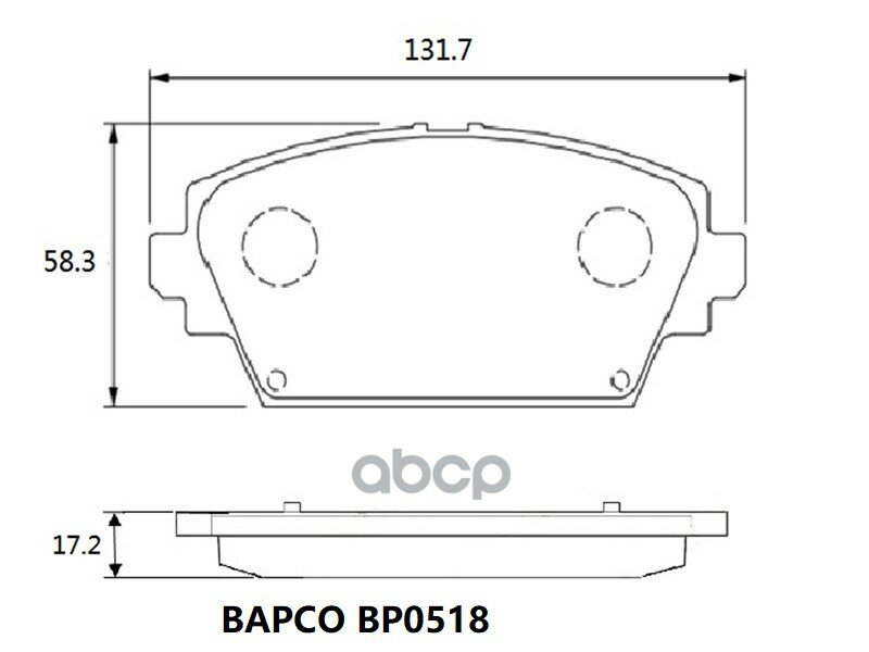 Колодки тормозные дисковые передние BAPCO арт. BP0518