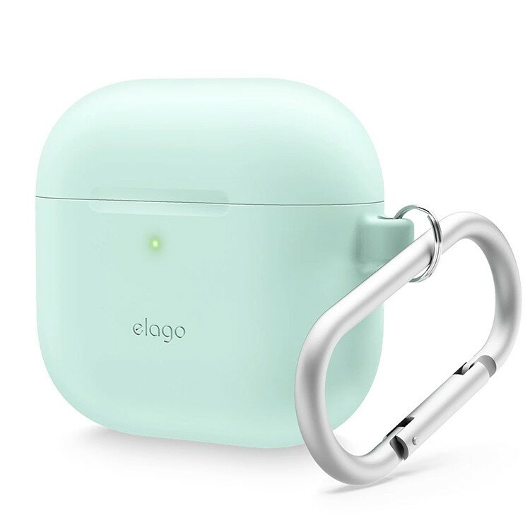 Elago с карабином силиконовый чехол для Apple AirPods 4, цвет: Mint