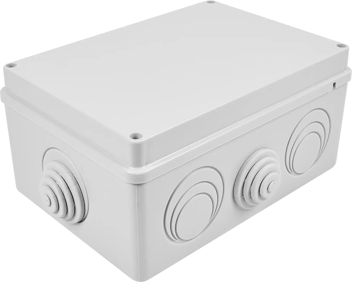Распределительная коробка открытая Lexman 210x150x100 мм 8 вводов IP55 цвет серый