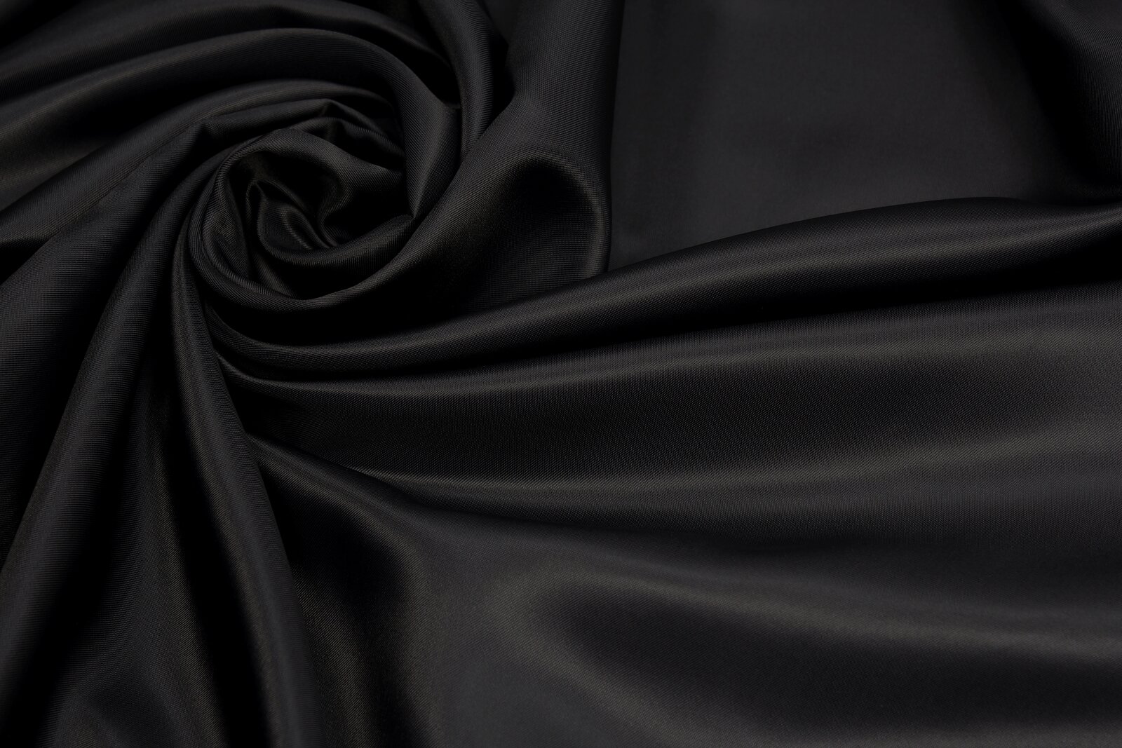 Ткань Подкладка атлас-вискоза черного цвета , ш140см, 0,5 м