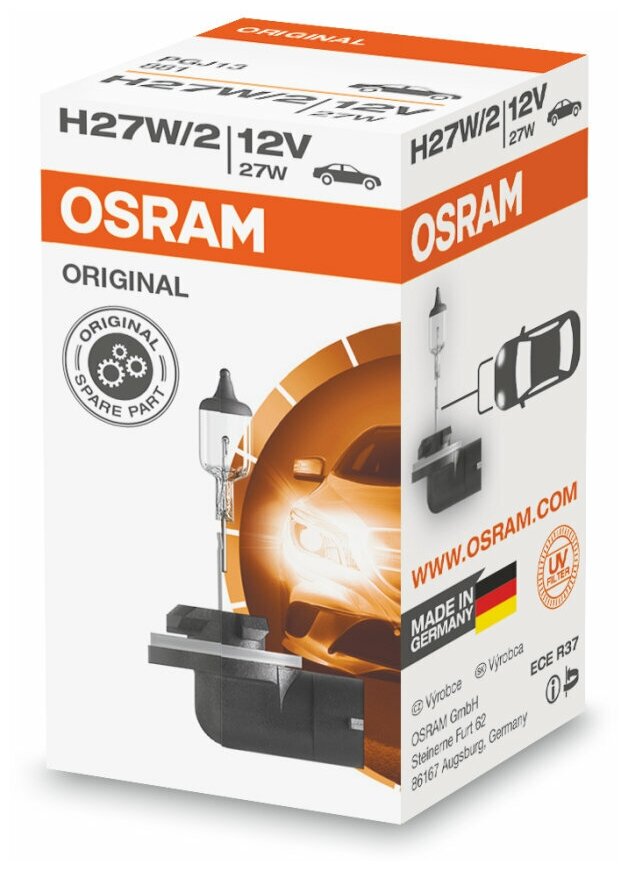 Лампа автомобильная галогенная OSRAM ORIGINAL LINE 881 H27W/2 (PGJ13) 12V 27W H27W/2 3200K 1 шт.