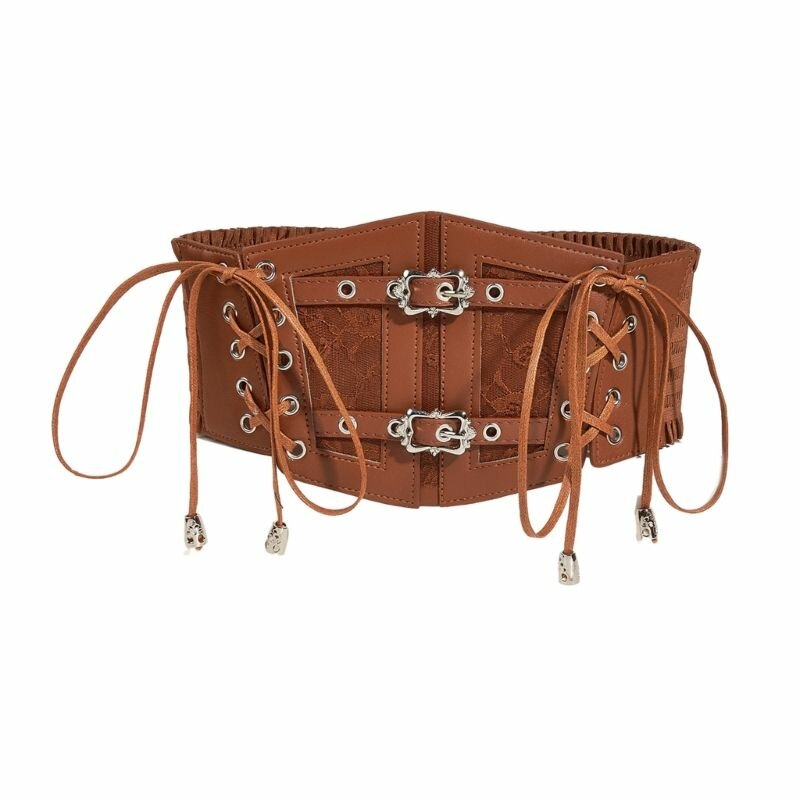 Женский корсет под бюст с кружевным цветочным узором, для коррекции талии, Верблюд