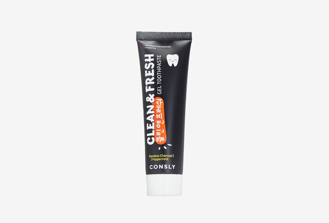 Гелевая зубная паста с бамбуковым углем и перечной мятой CONSLY Clean&Fresh Bamboo Charcoal & Peppermint Gel Toothpaste 105 г