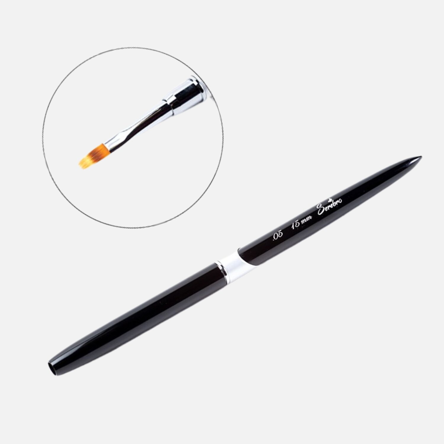 Кисть для градиента Serebro №05 черная 15 мм