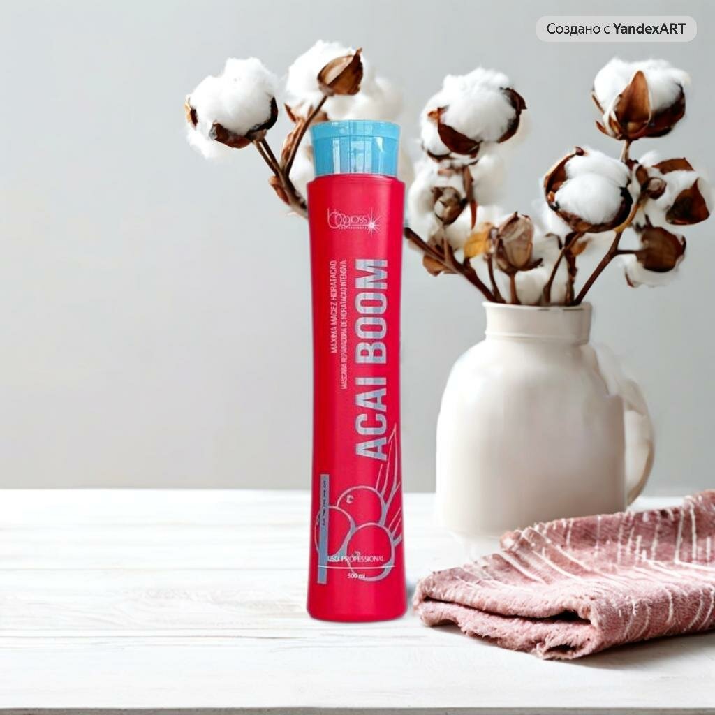 Завершающая Маска BB Gloss ACAI BOOM, 500мл, 3-й шаг, кератиновое выпрямление волос