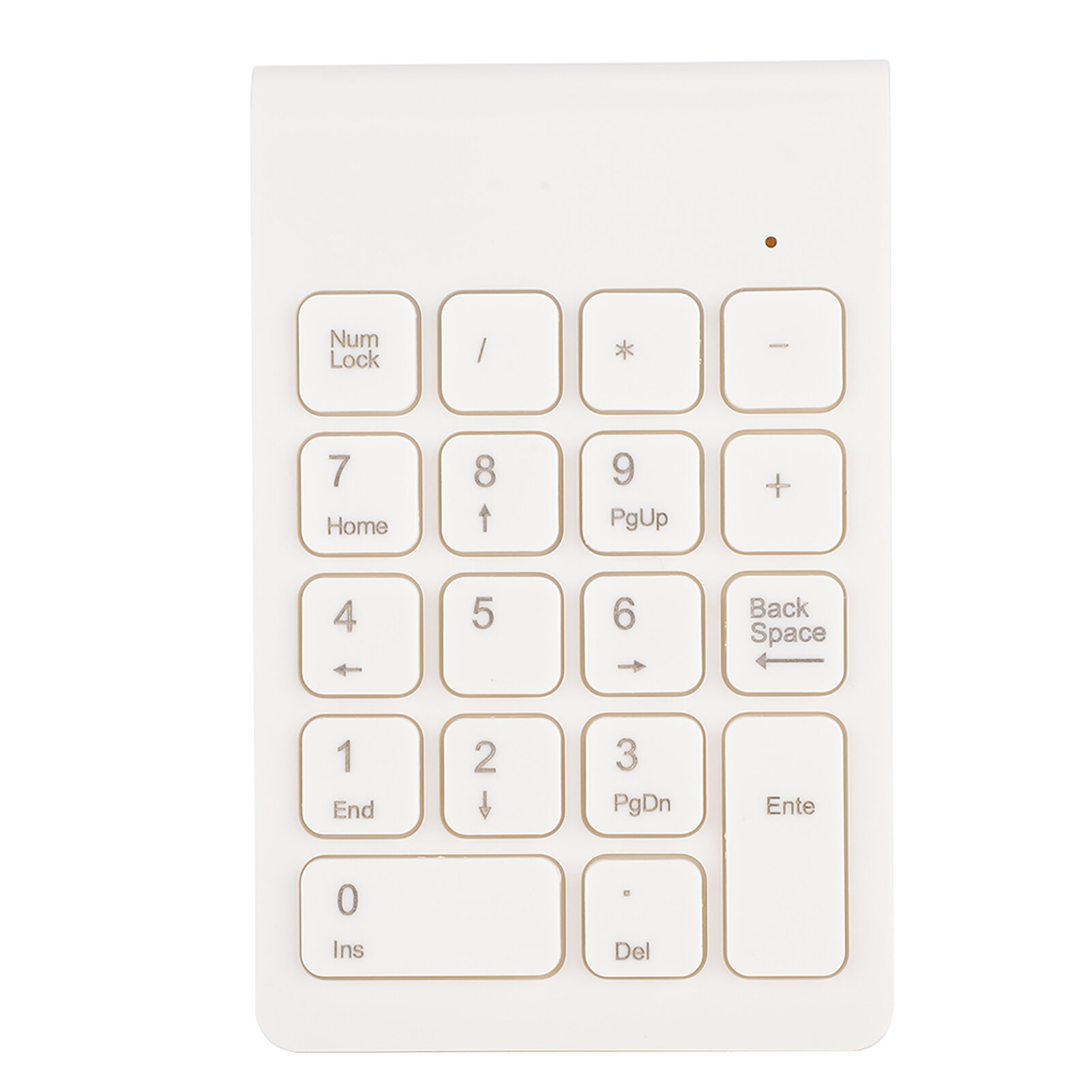 Mini Keyboard Wireless Numeric Keypad 2.4G USB Ergonomic Lightweight PC Computer AccessoryWhite